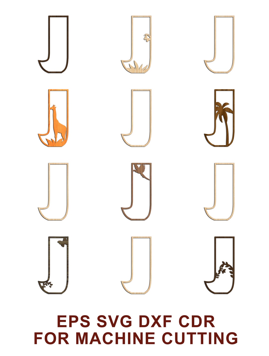 Layered Letter J, DXF, Digital Download, Wall Art Multilayer Letter ...