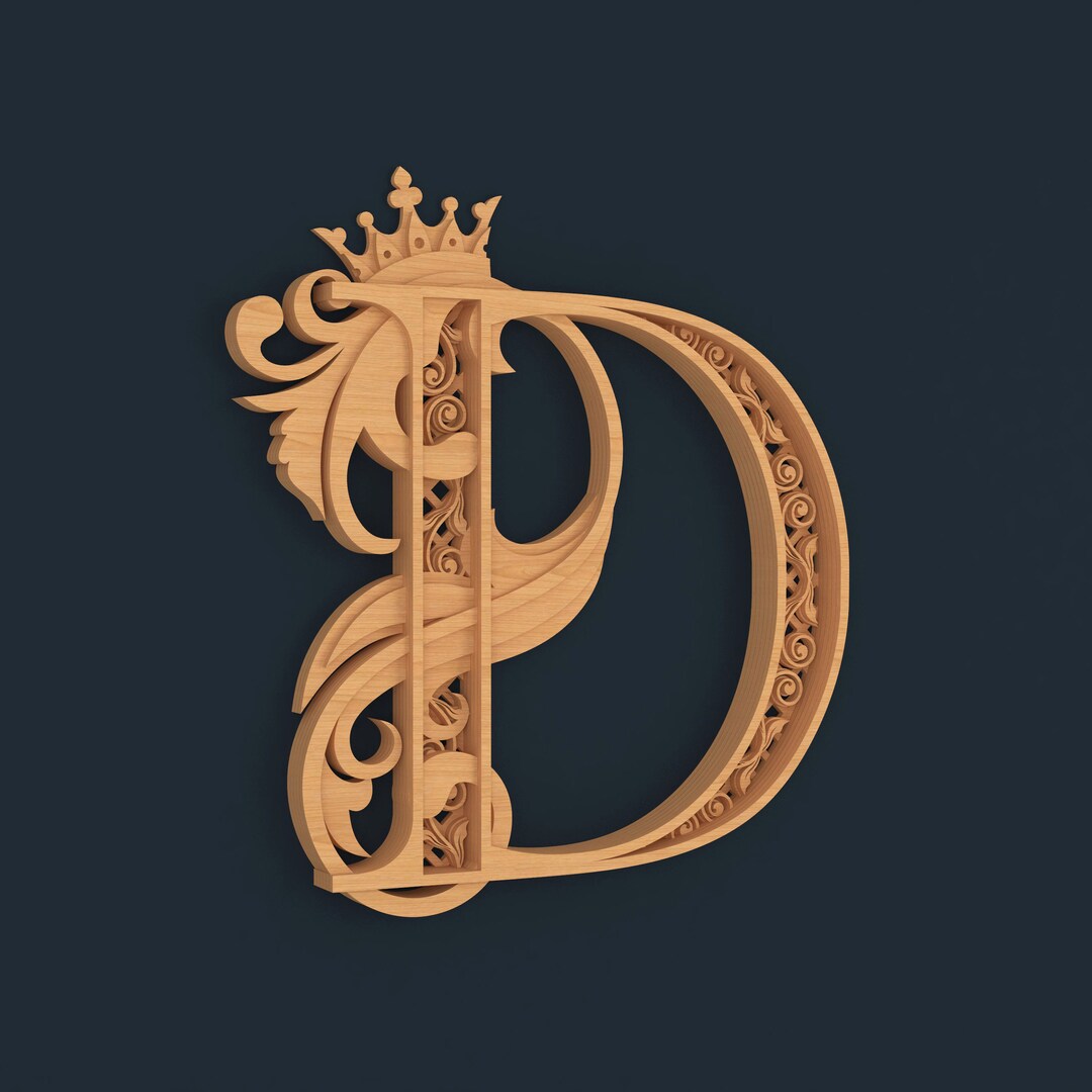 Layered Letter D, DXF, Digital Download, Wall Art Multilayer Letter ...