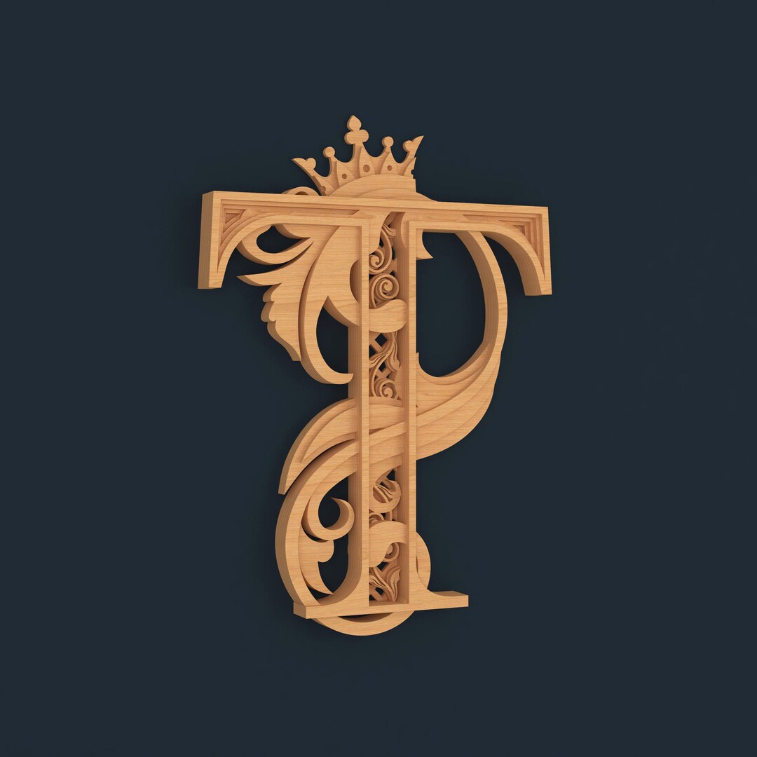 Layered Letter T, DXF, Digital Download, Wall Art Multilayer Letter ...