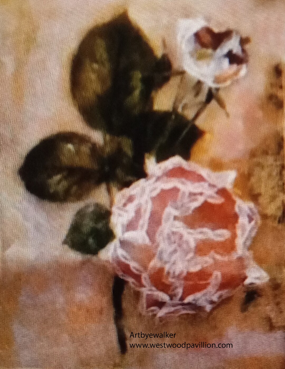 Antique Rose 001. Digital Printable. Hand Painted Oil. Botanical ...