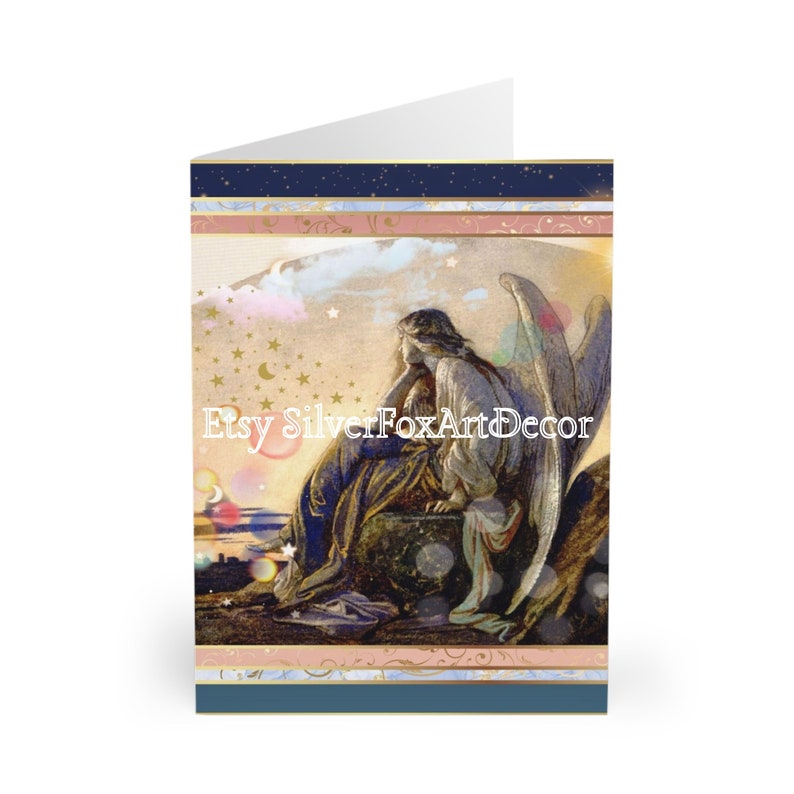 Pack of 5 Classic Art Angels Greeting Cards or Note Cards With ...