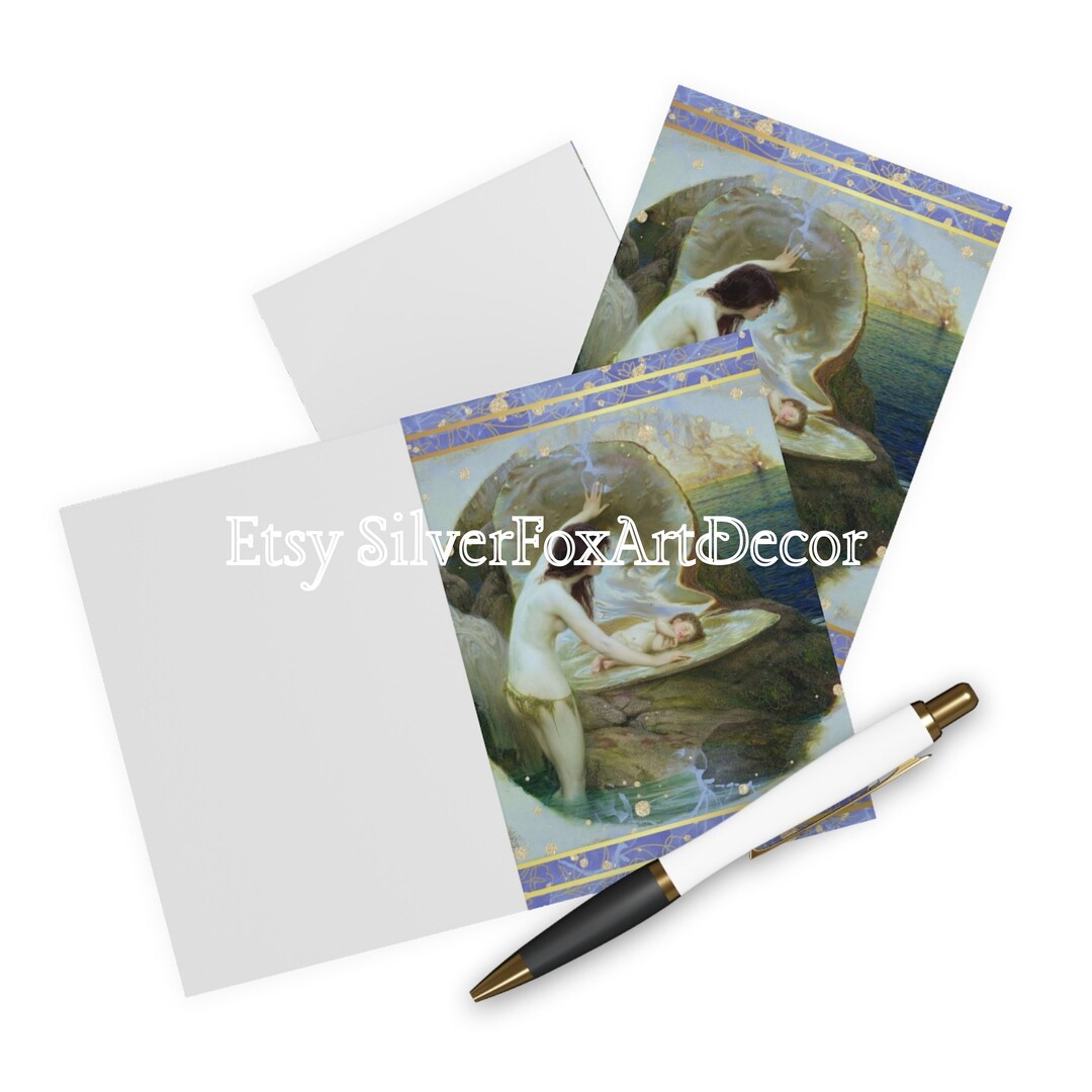 Pack of 5 Classic Fantasy Art Mother and Baby Greeting Cards With ...