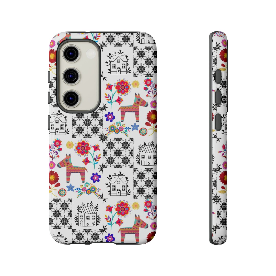 Alpaca Pinata With Black House and Flowers Design Protective Tough Case ...