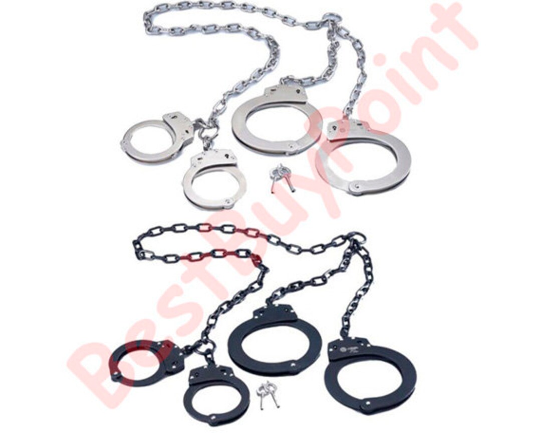 Hand Foot Professional Handcuffs Chain Strong Steel Police Security ...