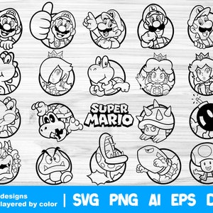 Mario Svg - Etsy