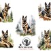 Watercolor German Shepherd Clipart Bundle, German Shepherd Sublimation ...