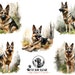 Watercolor German Shepherd Clipart Bundle, German Shepherd Sublimation ...