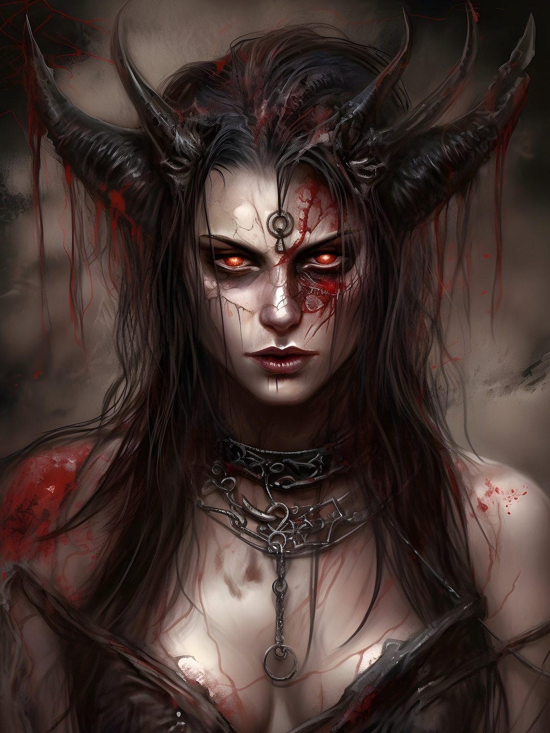 Lilith Demoness Demon Art - Beautiful Demon Queen - Etsy