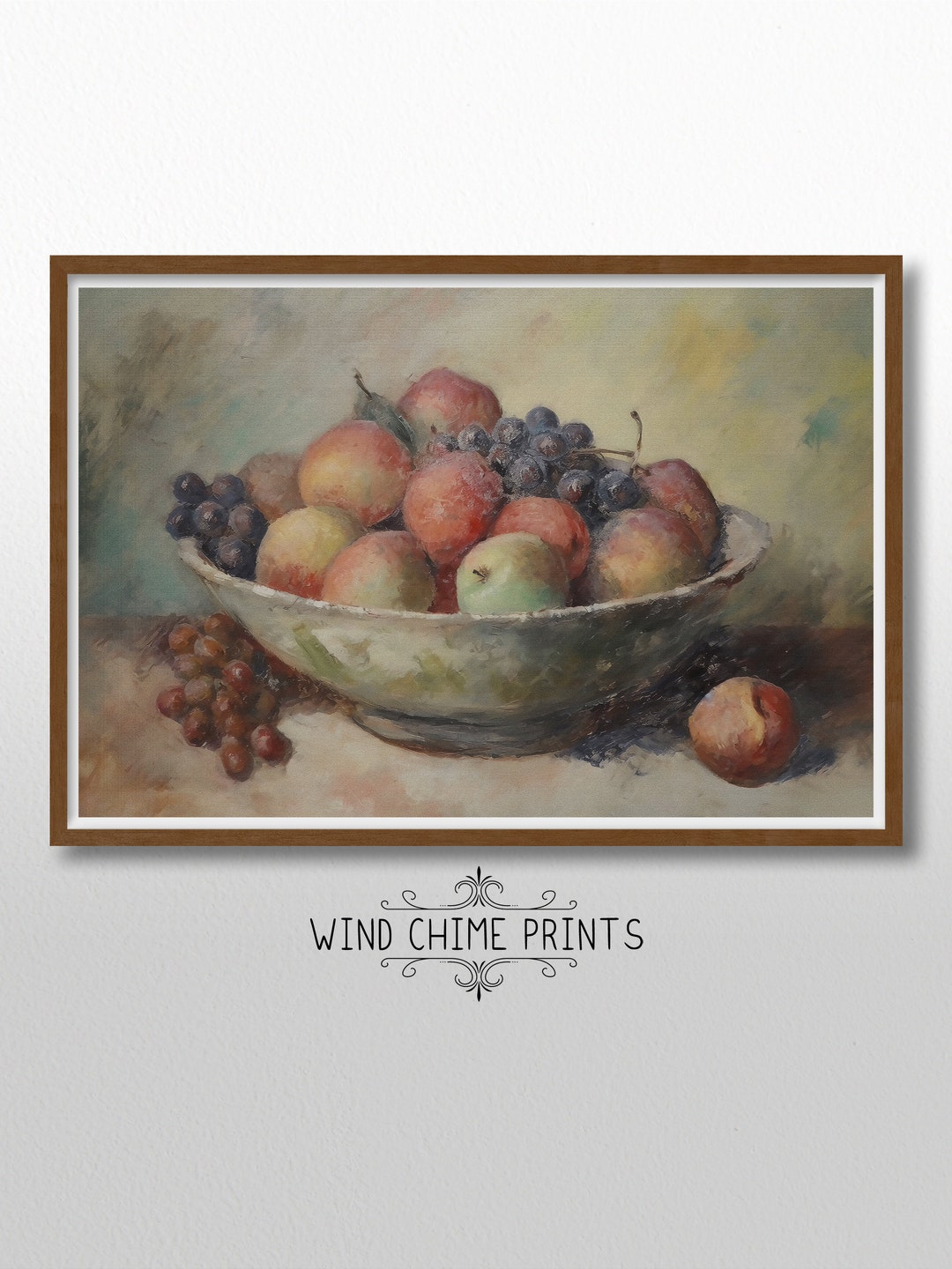 Fruit in a Bowl Still Life Painting / Colorful Fruits and Muted Tones ...