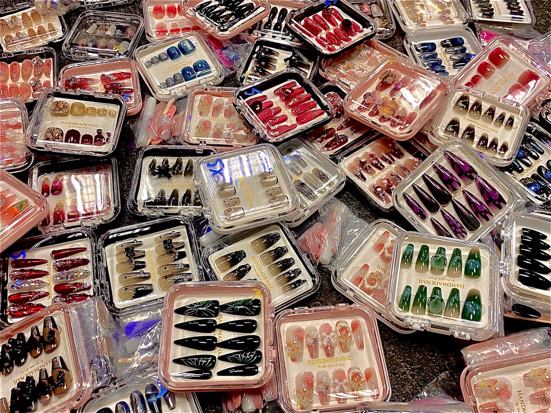 4 Set Mystery Box Press on Nails Gothic Nails Set Random Nails Sets ...