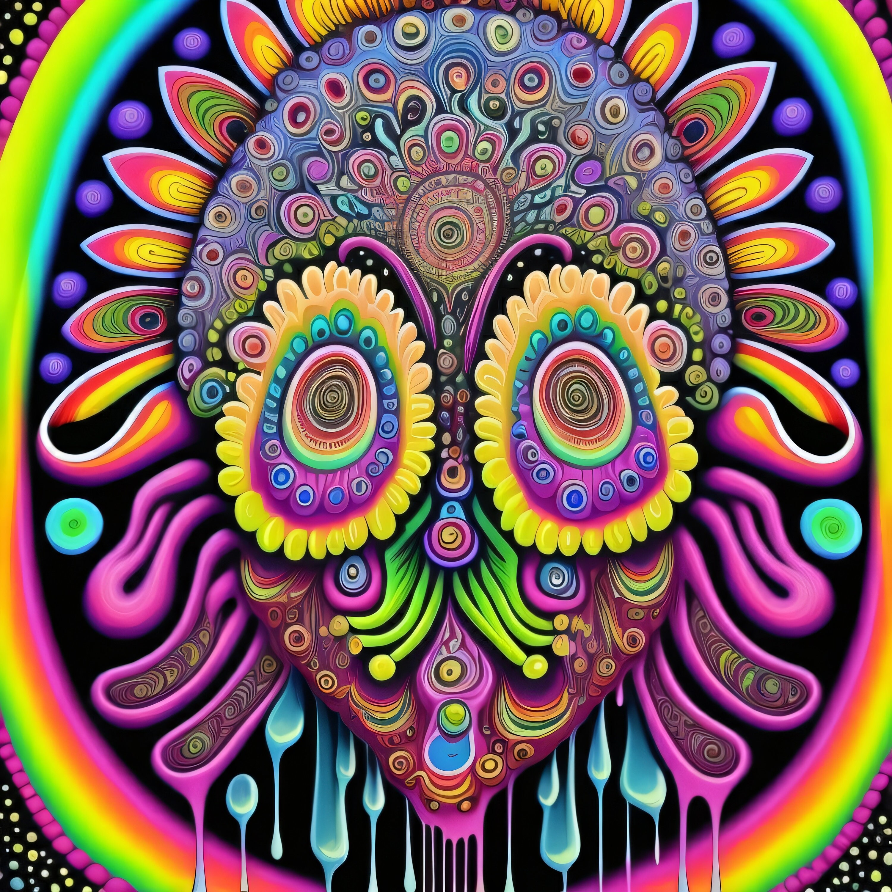 Psychedelic Trippy Wall Collage Kit Aesthetic Teen Home Room Decor ...