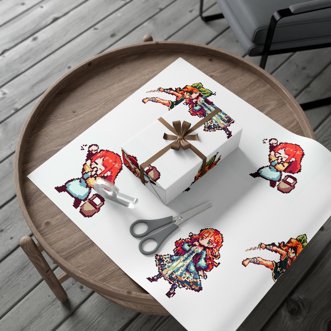 Cute and Quirky Gift Wrapping With Redhead Pixel Art Papers - Etsy