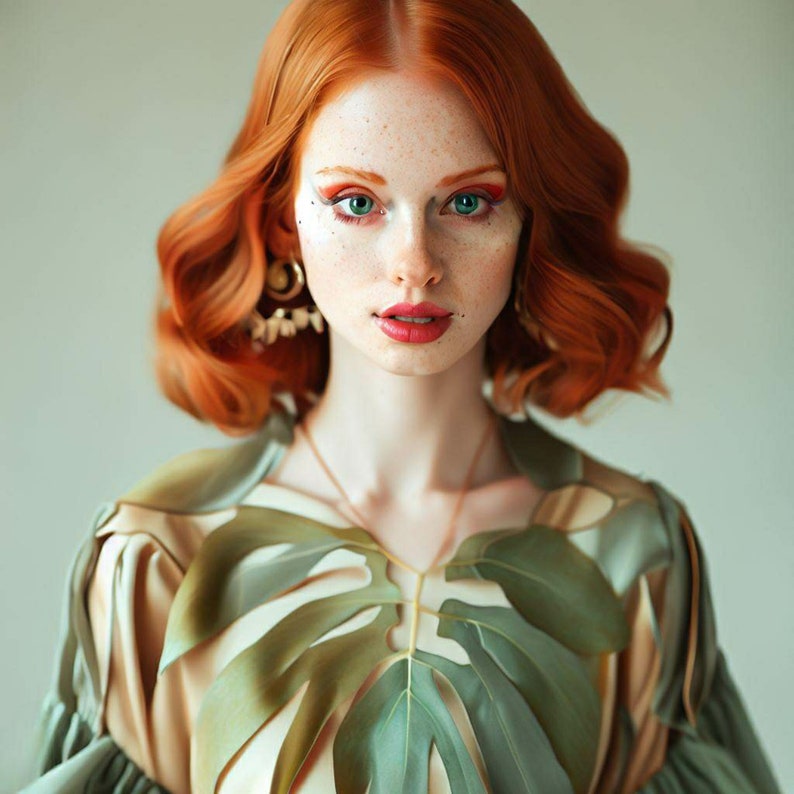 Jolene Breaks Through the 4th Wall Wall Art, Redhead Digital Print, Ai ...