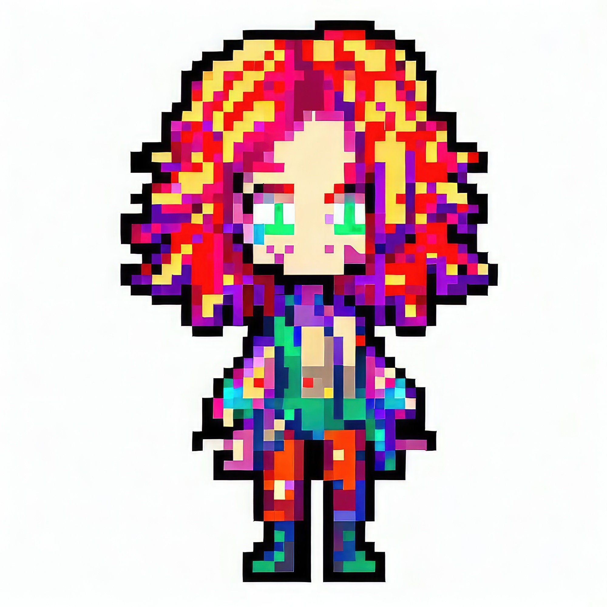 Cute Pixel Sprites 2 8 Bit, Digital Poster, Wallartpixelstore, Custom ...