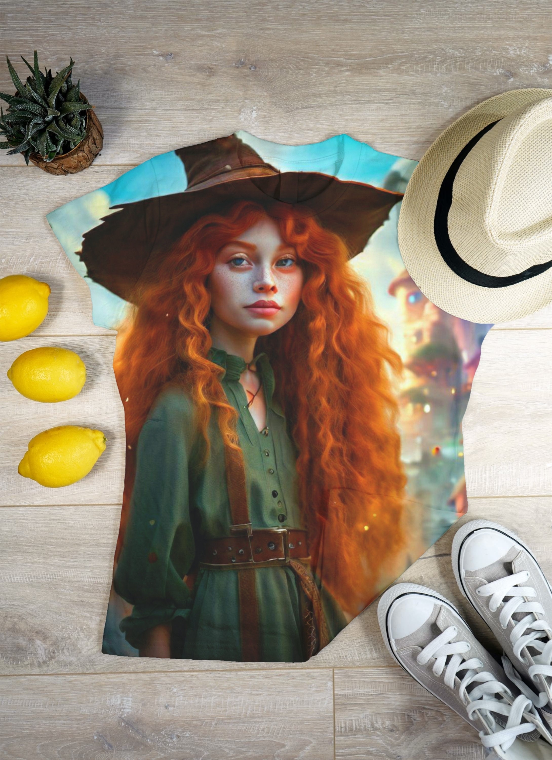 Magical Girl Wall Art Jolene Growing up Home Decor, Ai Art Redhead ...