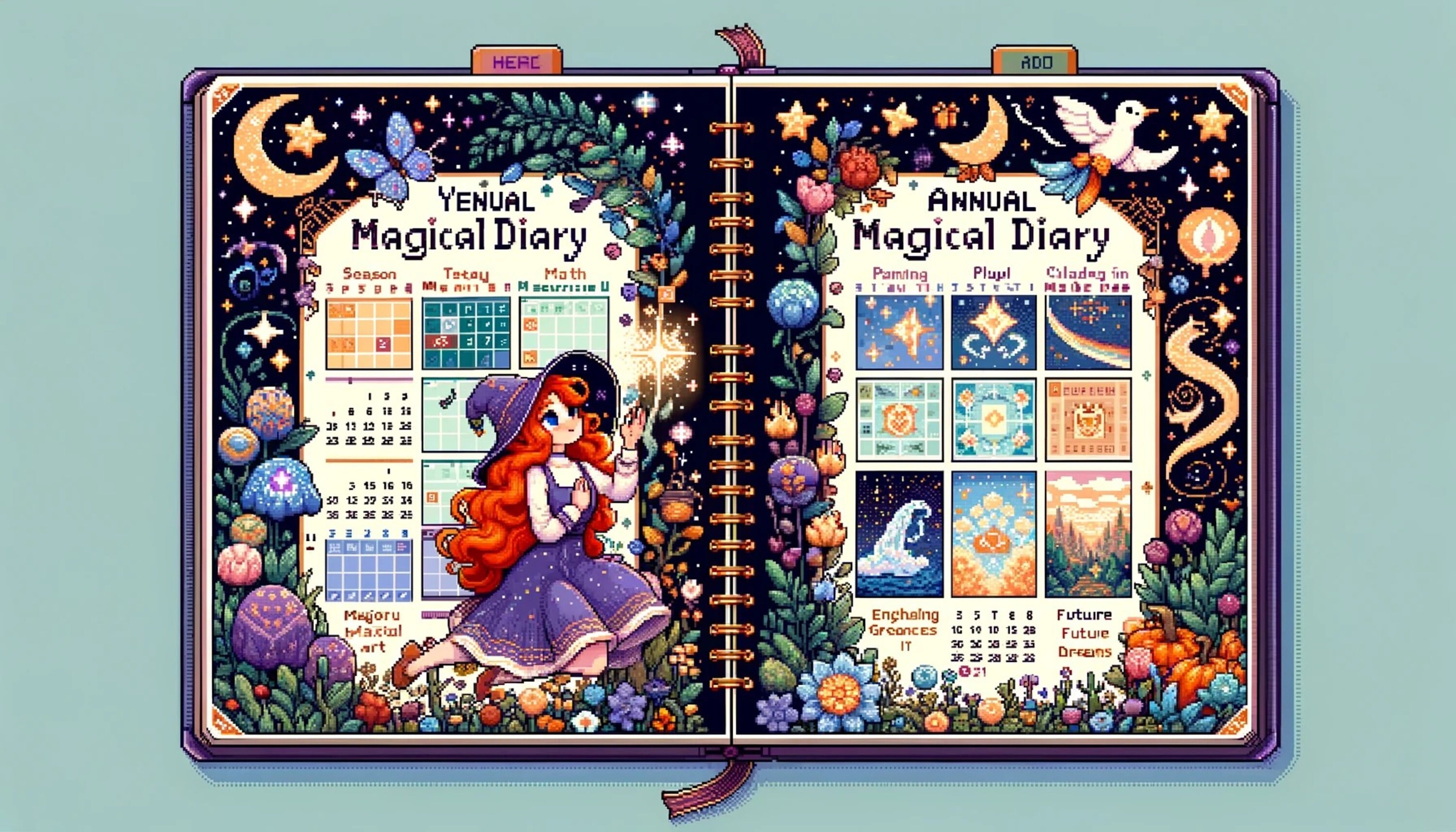 Jolene's Enchanted Pixel Art Diary & Journal Templates Pack of 20 ...
