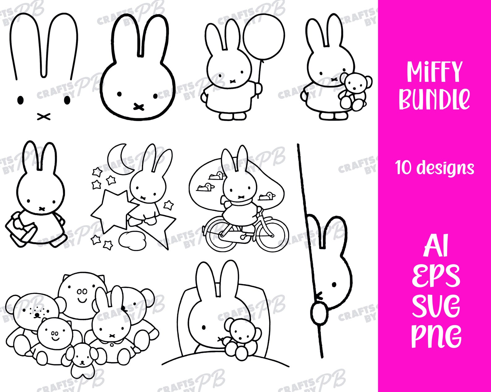 Nijntje SVG PNG Bundel Nijntje svg Nijntje Shirt svg - Etsy Nederland