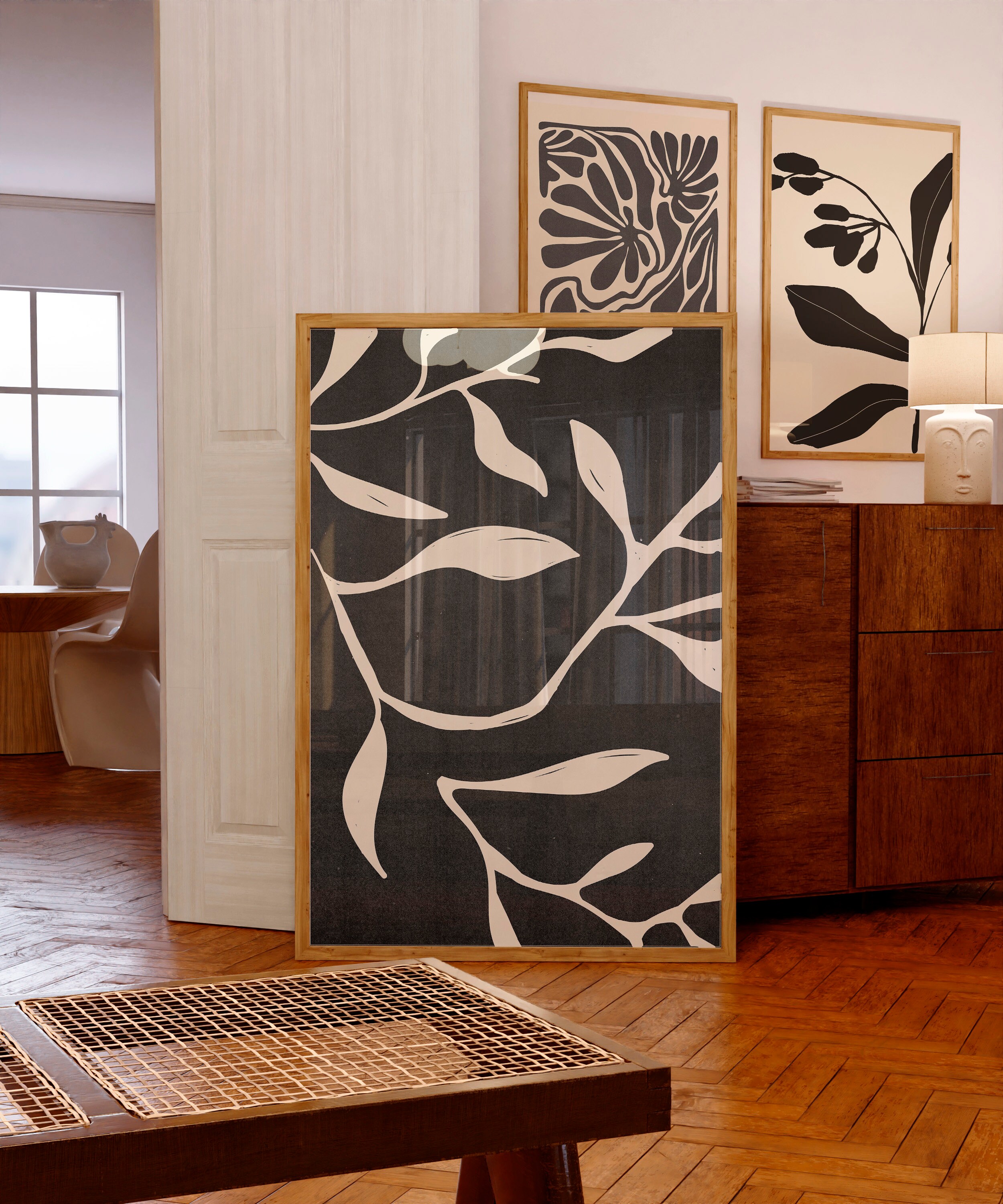 Moody Botanical 6 BUNDLE Wall Art, Organic Shapes, Large Abstract Print ...