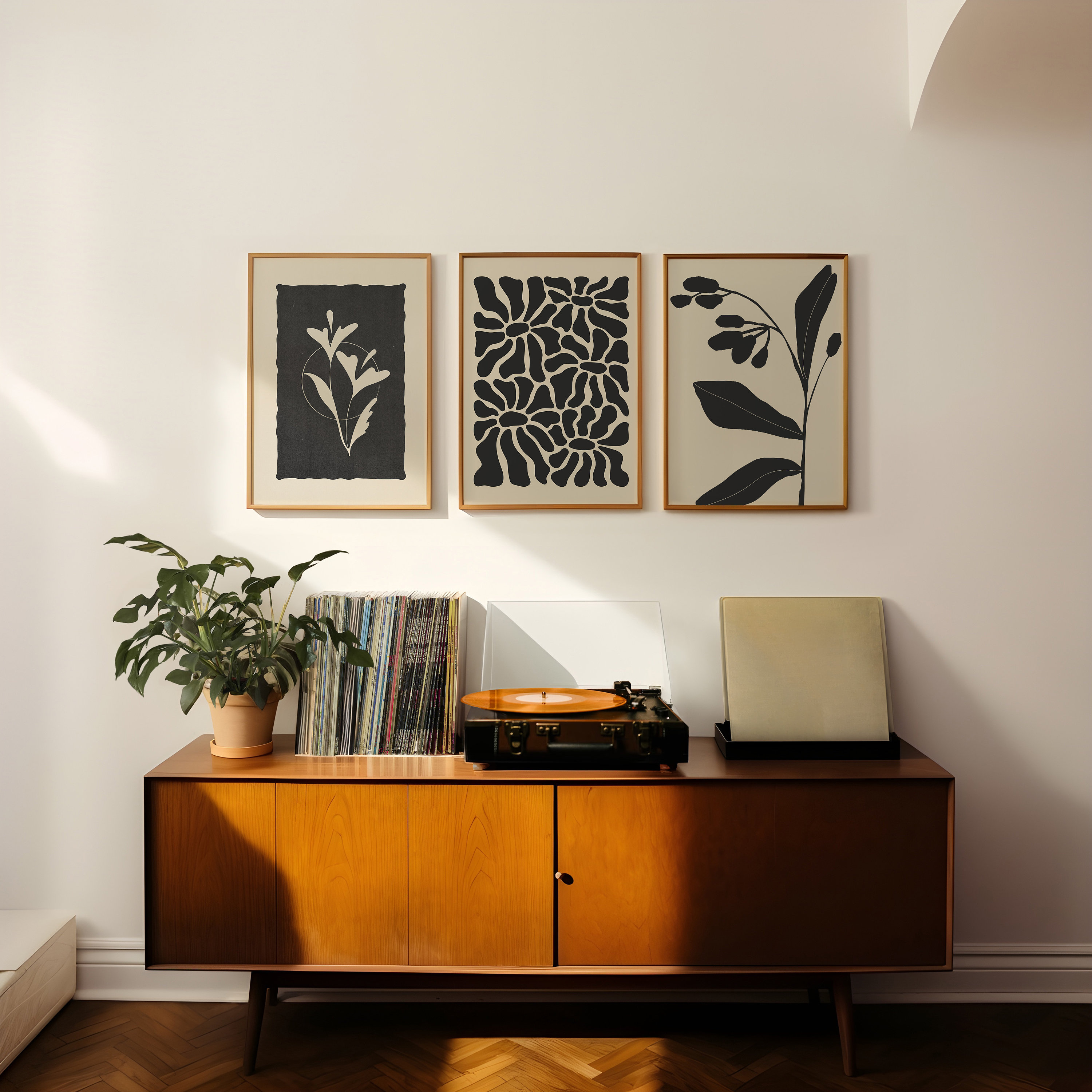 Moody Botanical 6 BUNDLE Wall Art, Organic Shapes, Large Abstract Print ...