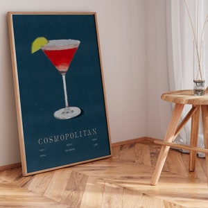 Colorful Cosmopolitan Art Print: Vibrant Illustration to Enhance Room ...