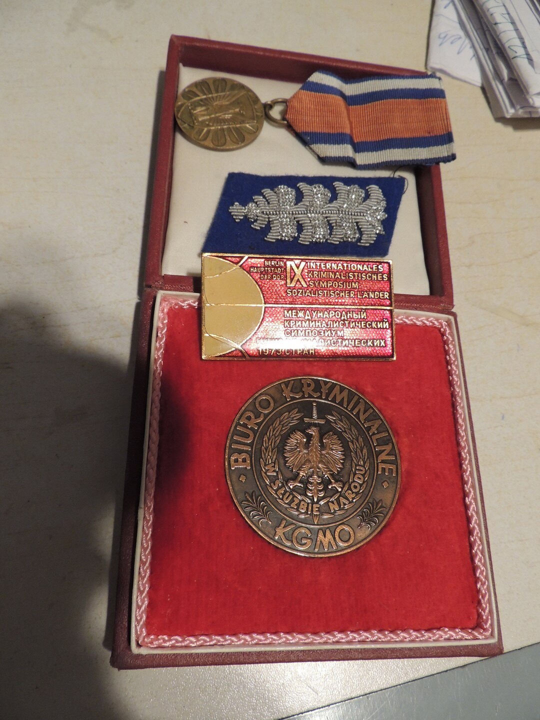 Historic Obsolete Polish 1973 Police Medal Lot Collar Tab Medal ...