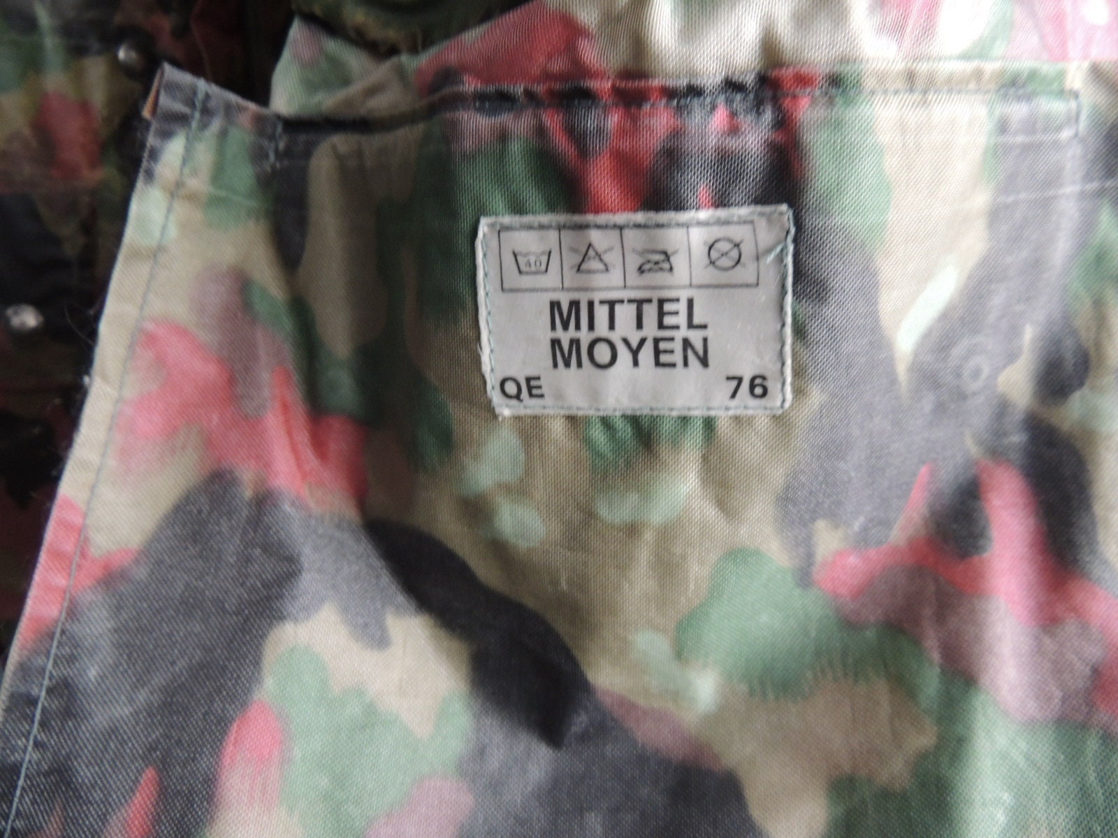 Swiss Army Camo Rain Jacket Alpenflage Alpentarn 1976 - Etsy