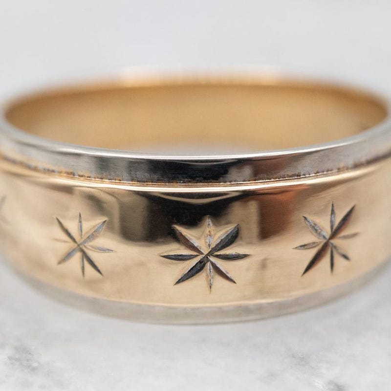 Star Wedding Band - Etsy