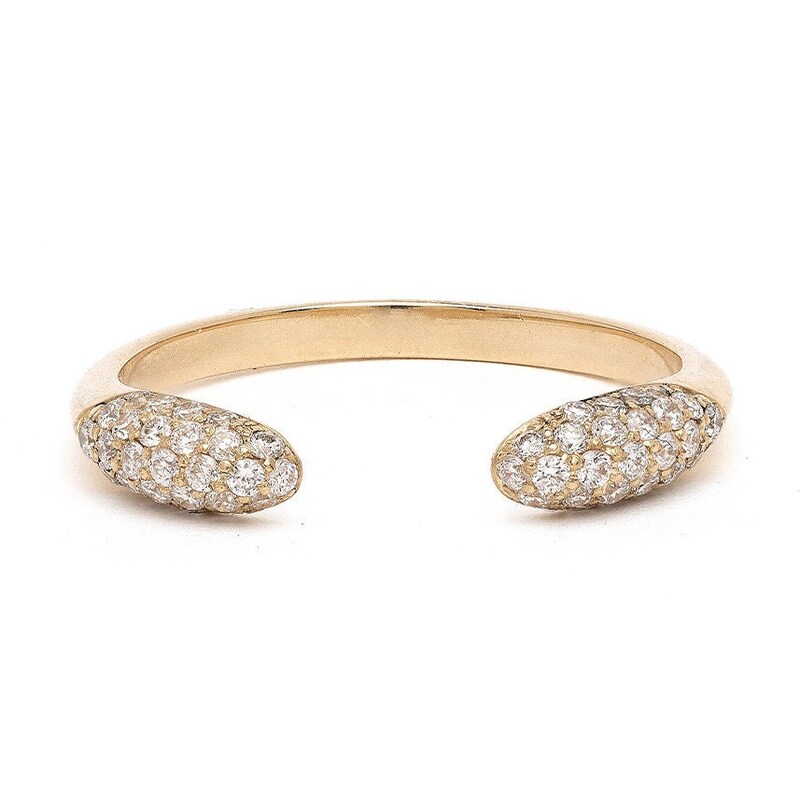 Diamond Cuff Ring - Etsy