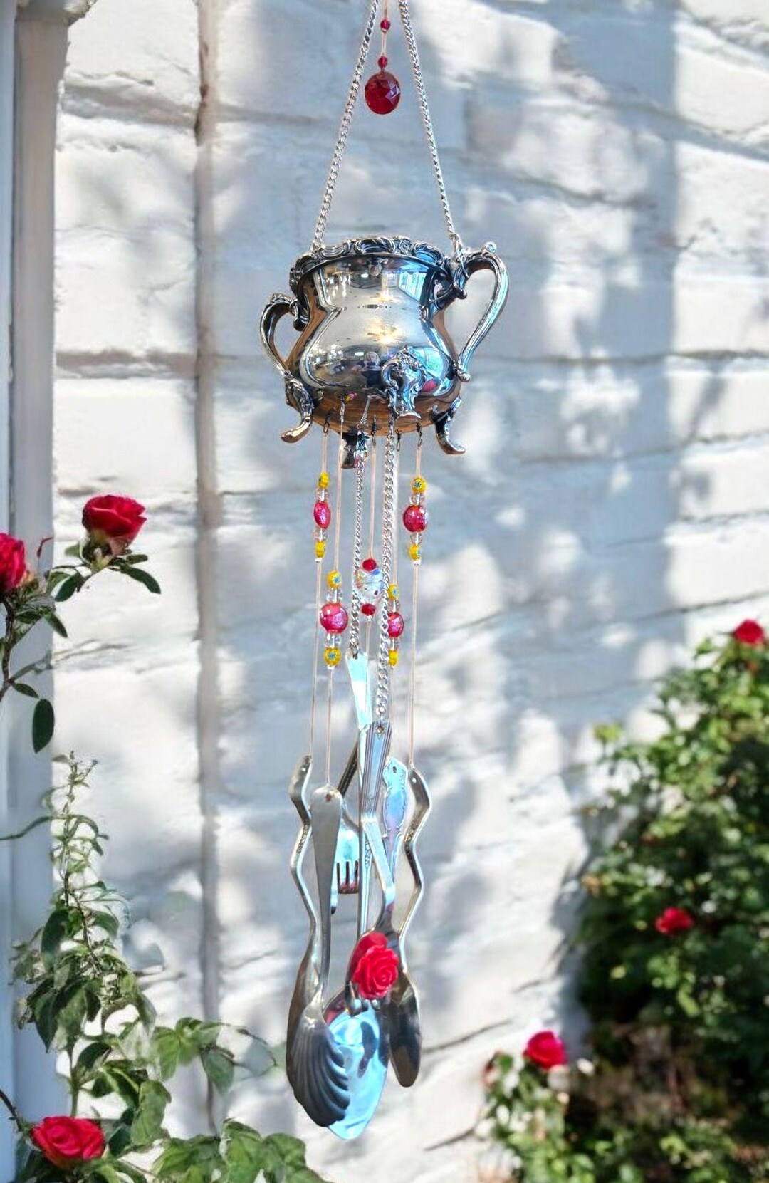 Vintage Sugar Bowl Wind Chime Silverplate Collectable Cutlery and ...