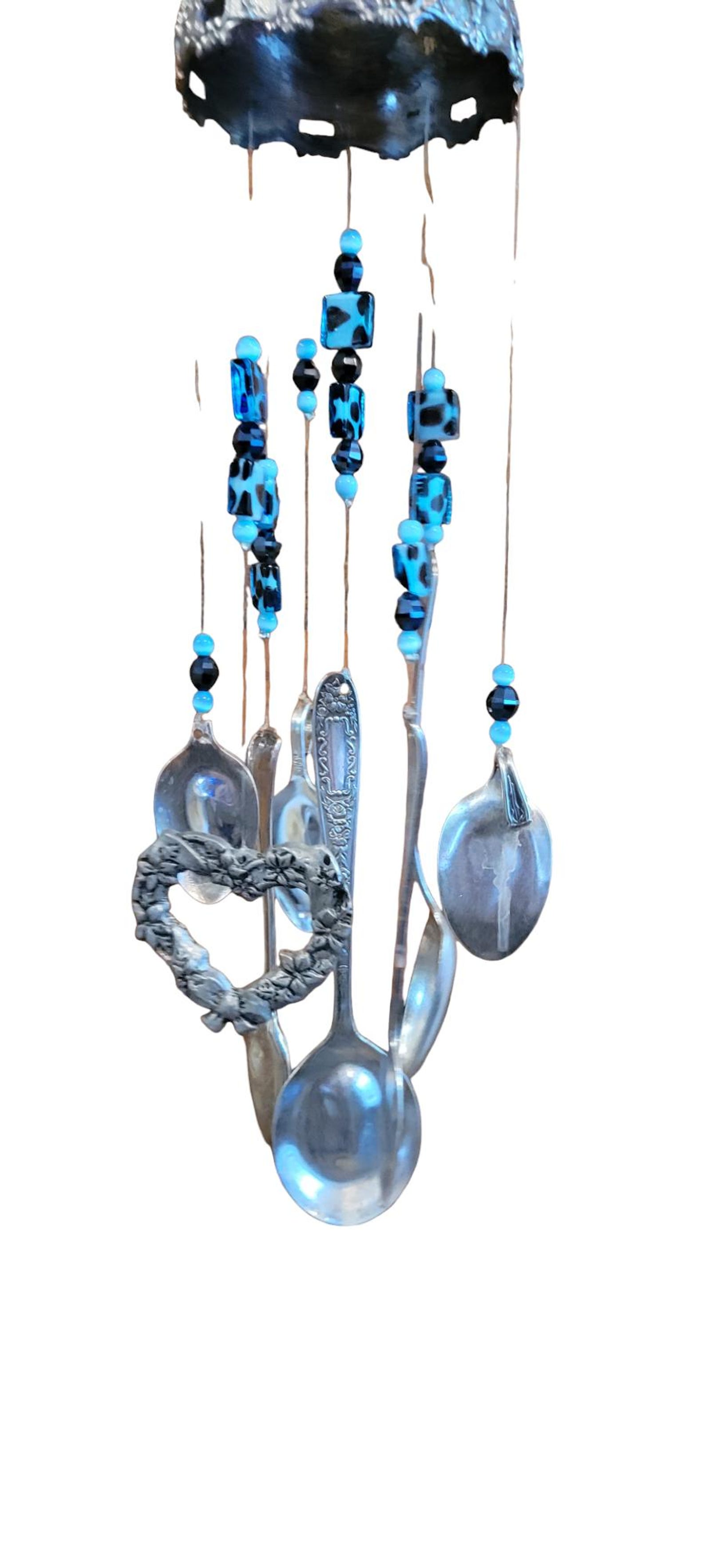Silverware Wind Chime Silverplate Cutlery Vintage Candy Dish Chime With ...