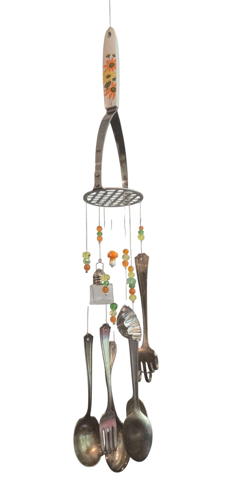 Hand Crafted Vintage Wind Chime Kitchen Theme Gift Silverware Chime ...