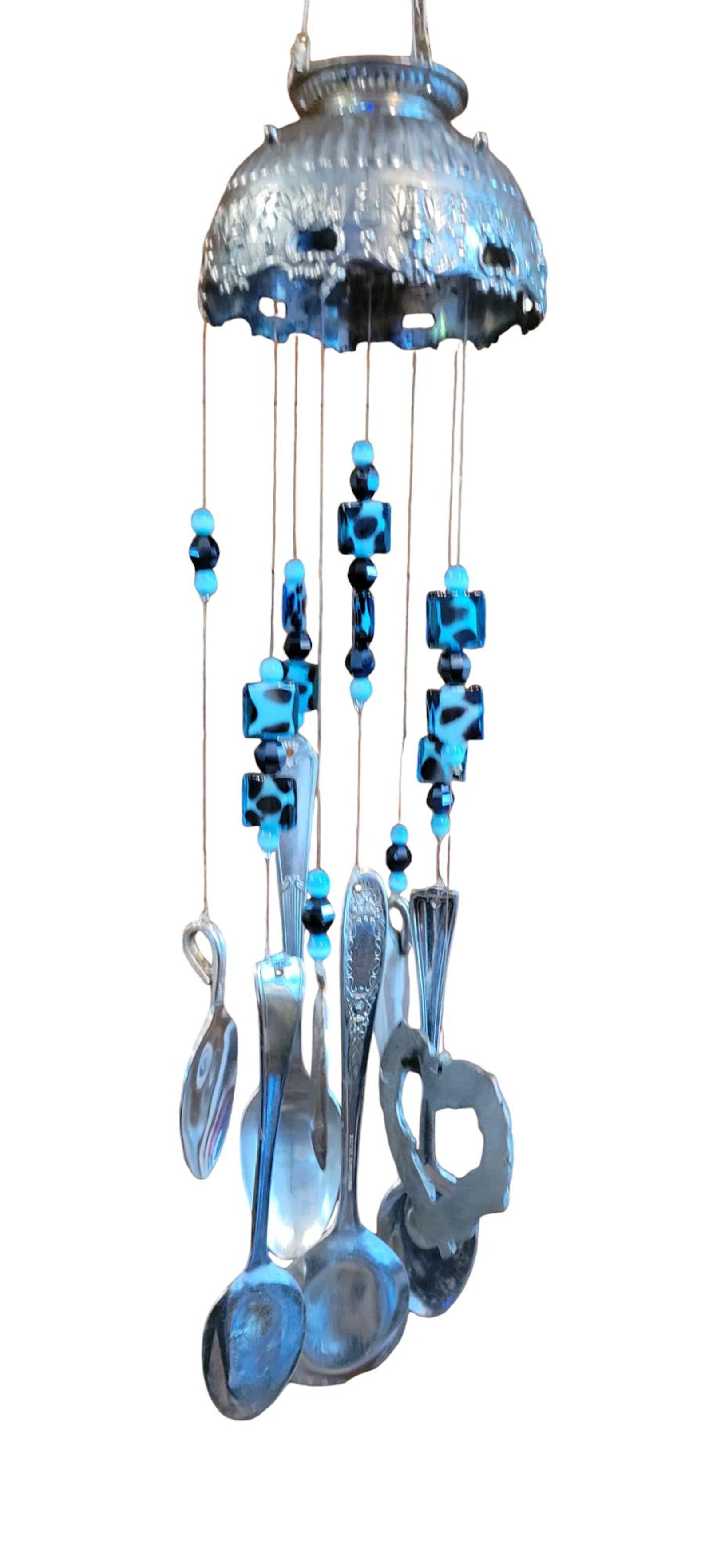 Silverware Wind Chime Silverplate Cutlery Vintage Candy Dish Chime With ...