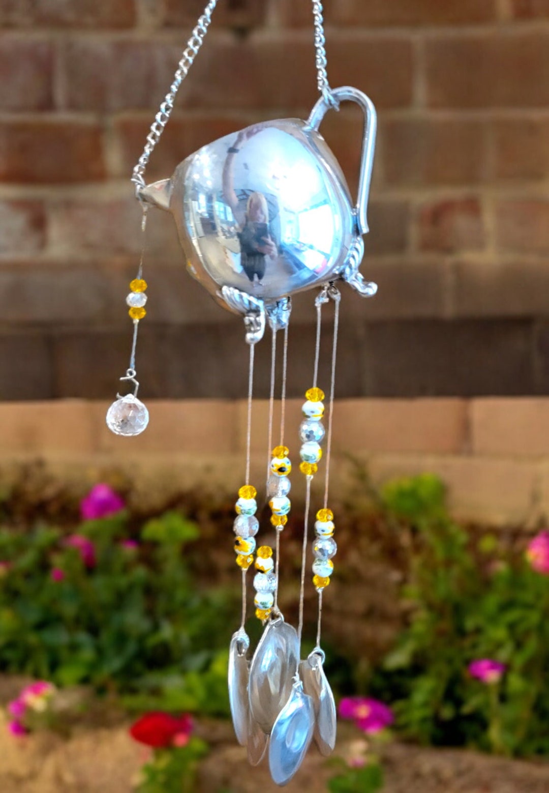 Vintage Creamer Wind Chime Upcycled Silverplate Cutlery Spoon Wind ...