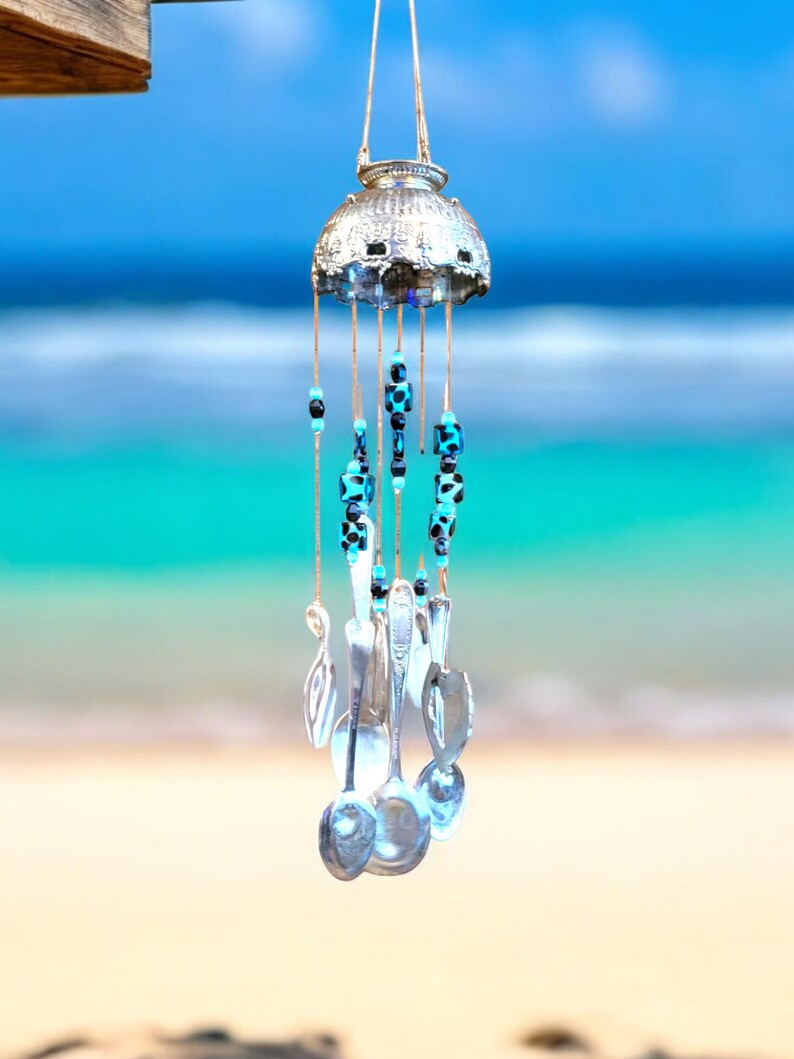 Silverware Wind Chime Silverplate Cutlery Vintage Candy Dish Chime With ...