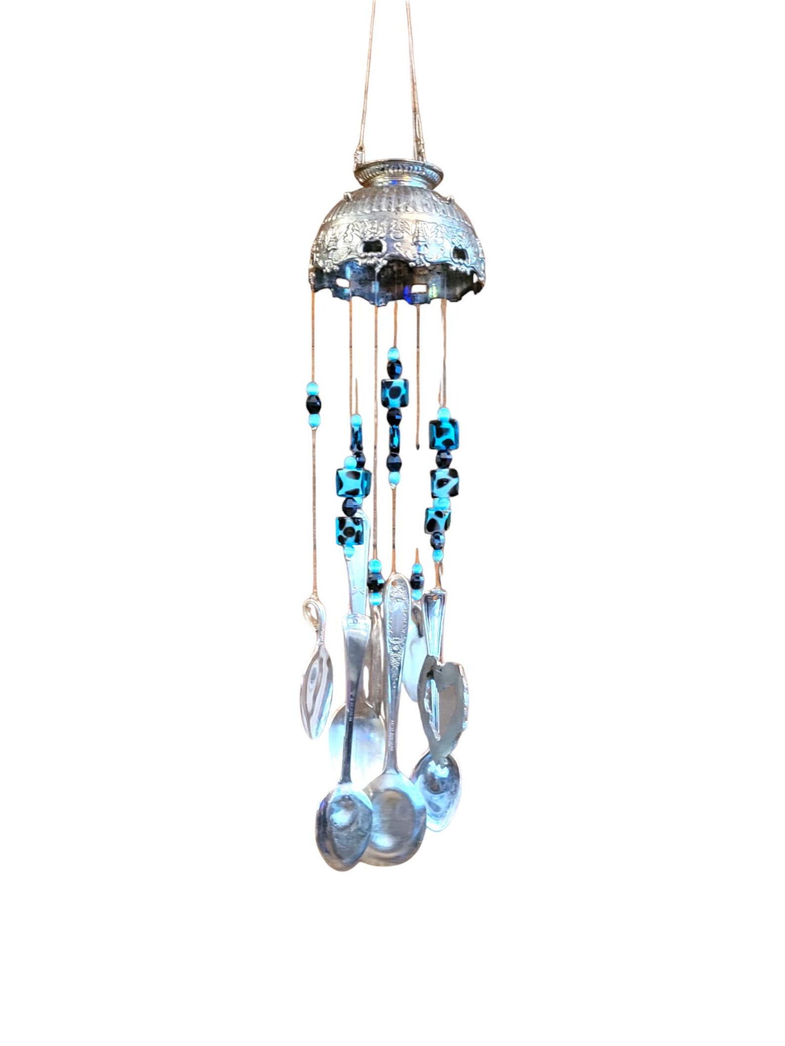 Silverware Wind Chime Silverplate Cutlery Vintage Candy Dish Chime With ...