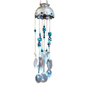 Silverware Wind Chime Silverplate Cutlery Vintage Candy Dish Chime With ...