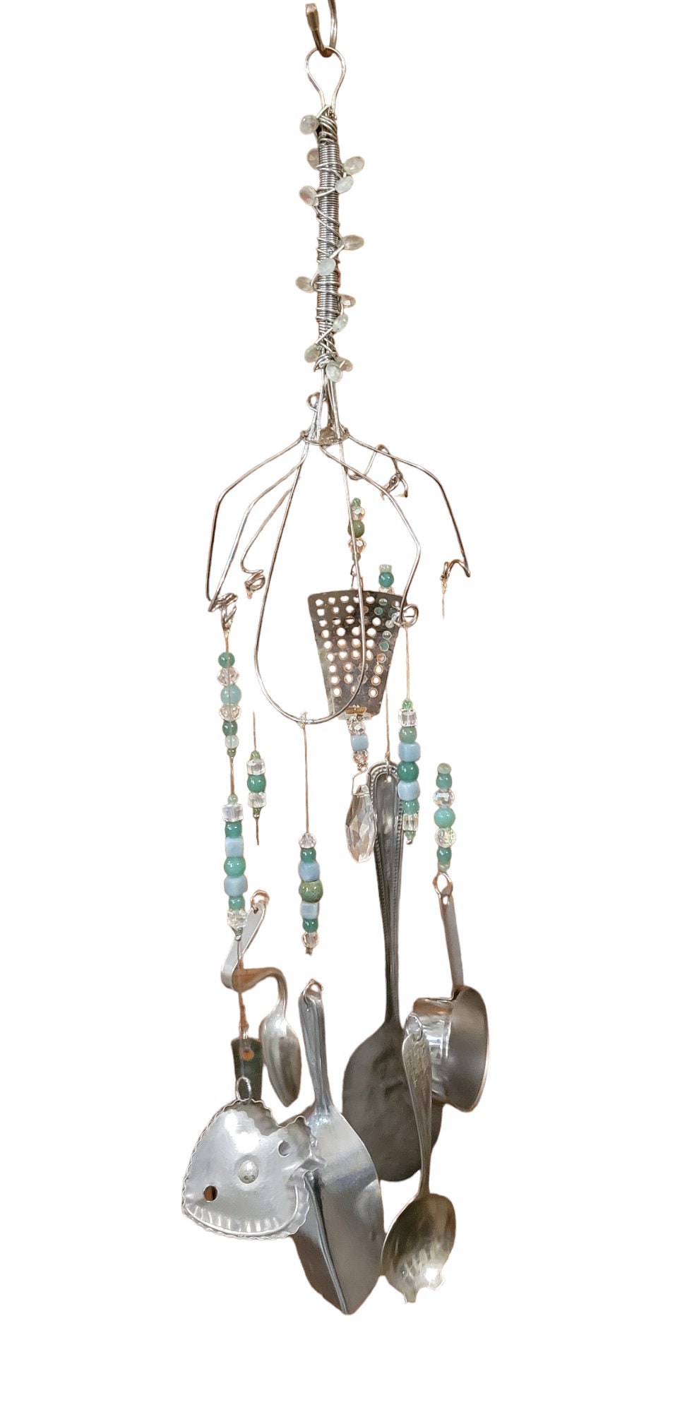 Unique Handcrafted Kitchen Themed Silverware Wind Chime Suncatcher ...