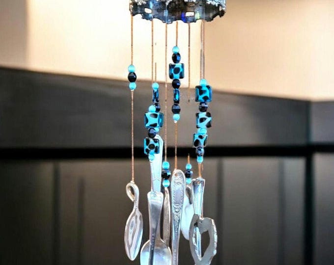 Silverware Wind Chime Silverplate Cutlery Vintage Candy Dish Chime With ...