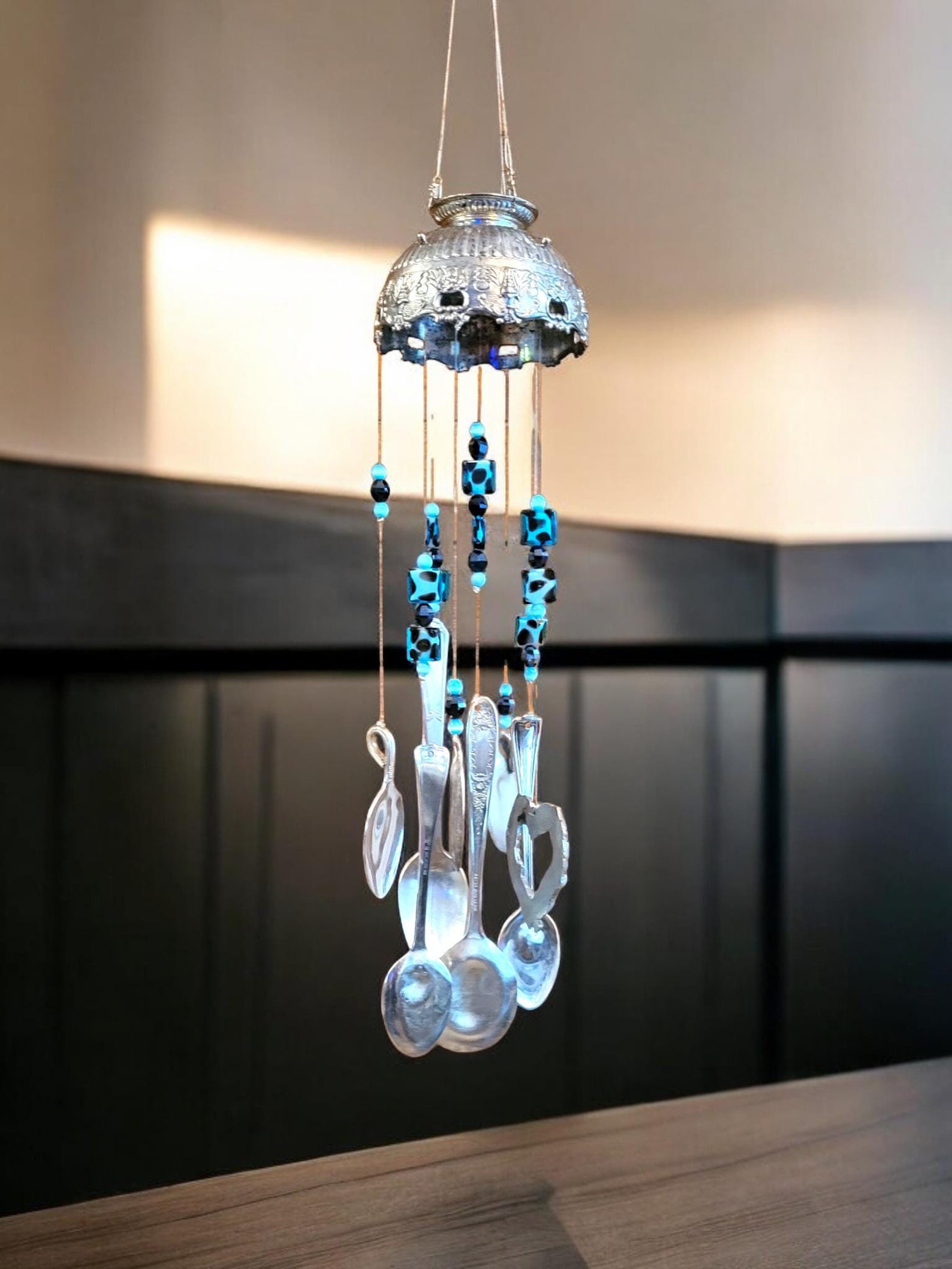 Silverware Wind Chime Silverplate Cutlery Vintage Candy Dish Chime With ...