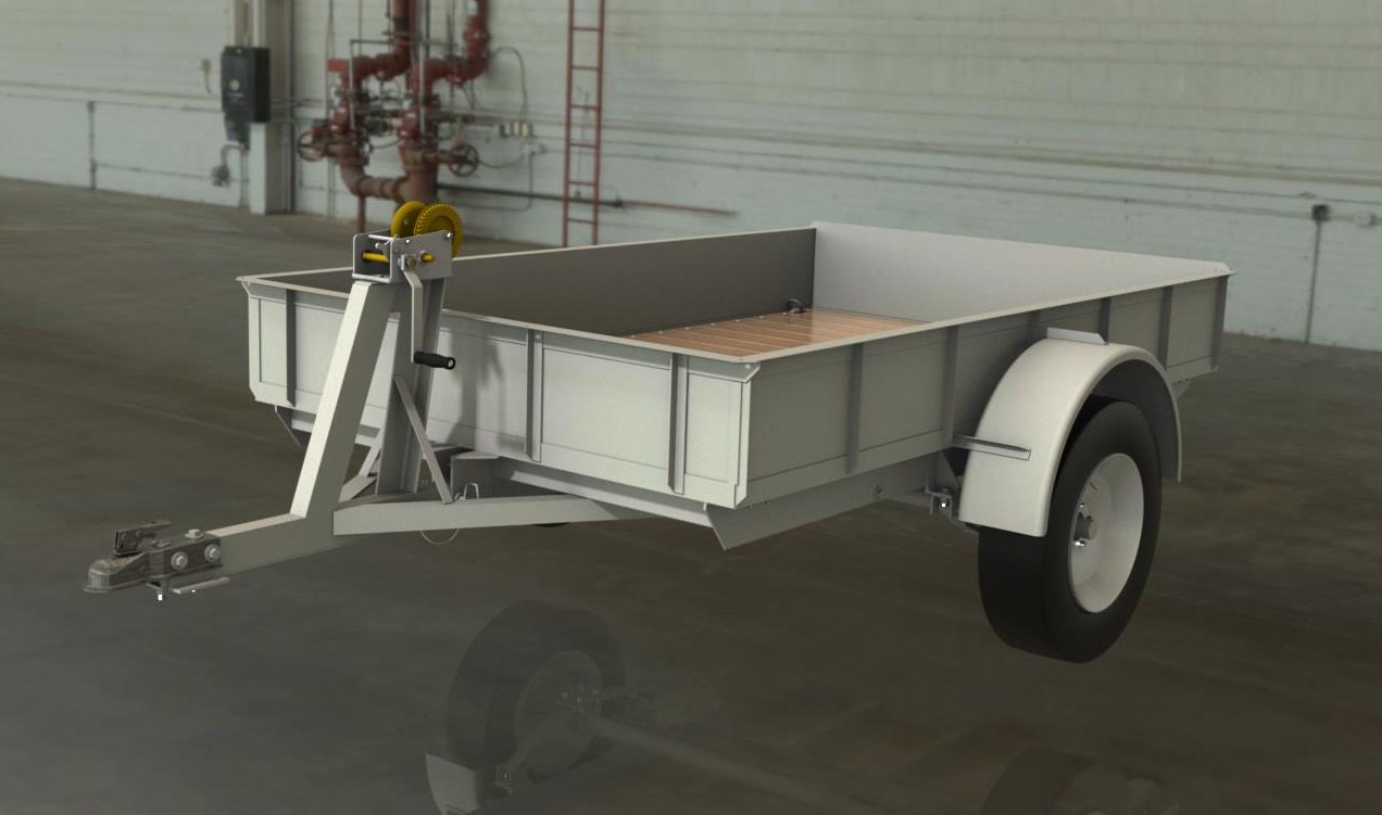 Utility 5x8 Tilt Open Box Trailer Fabrication Instructions Plans 1.22 ...