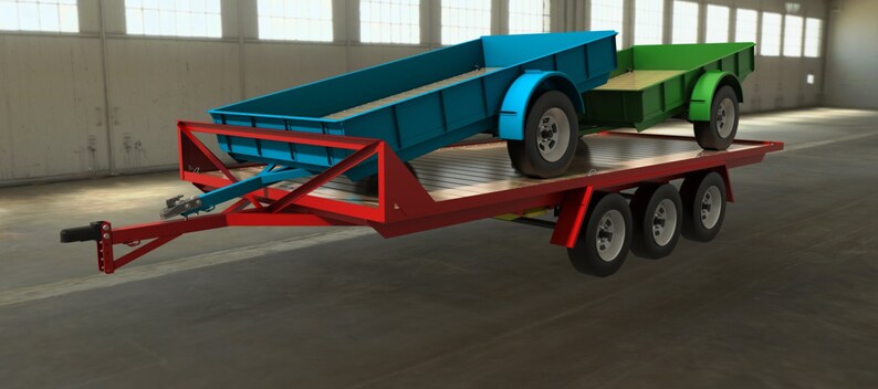 Utility 8x19 Flatbed Trailer Fabrication Instructions Plans 7693lbs 3 ...