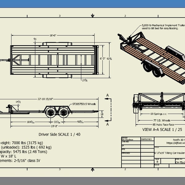 Car Hauler Trailer Plans - Etsy