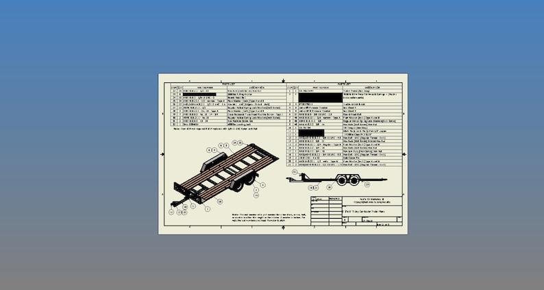 Car Hauler 6'-3"x19' Bed Trailer Fabrication Printable Plans 5475lb 2 ...
