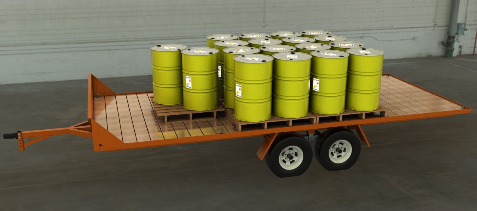 HD 8x20 Flatbed Trailer Fabrication Instructions Plans 8276lbs 3.75ton ...