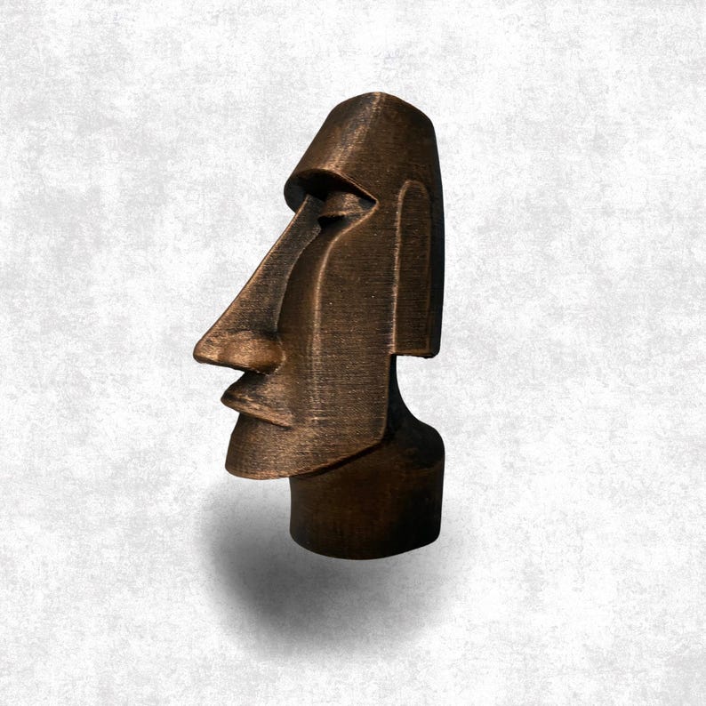 Exquisite Hand-painted Moai Statue – 3D Ancient Art Revival – Unique ...