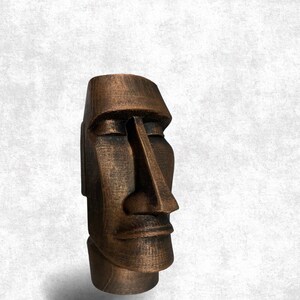 Exquisite Hand-painted Moai Statue – 3D Ancient Art Revival – Unique ...