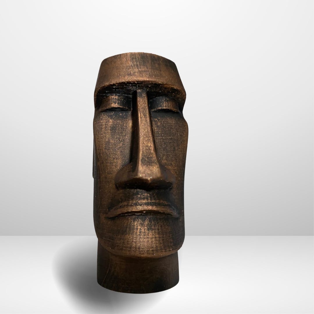 Exquisite Hand-painted Moai Statue – 3D Ancient Art Revival – Unique ...