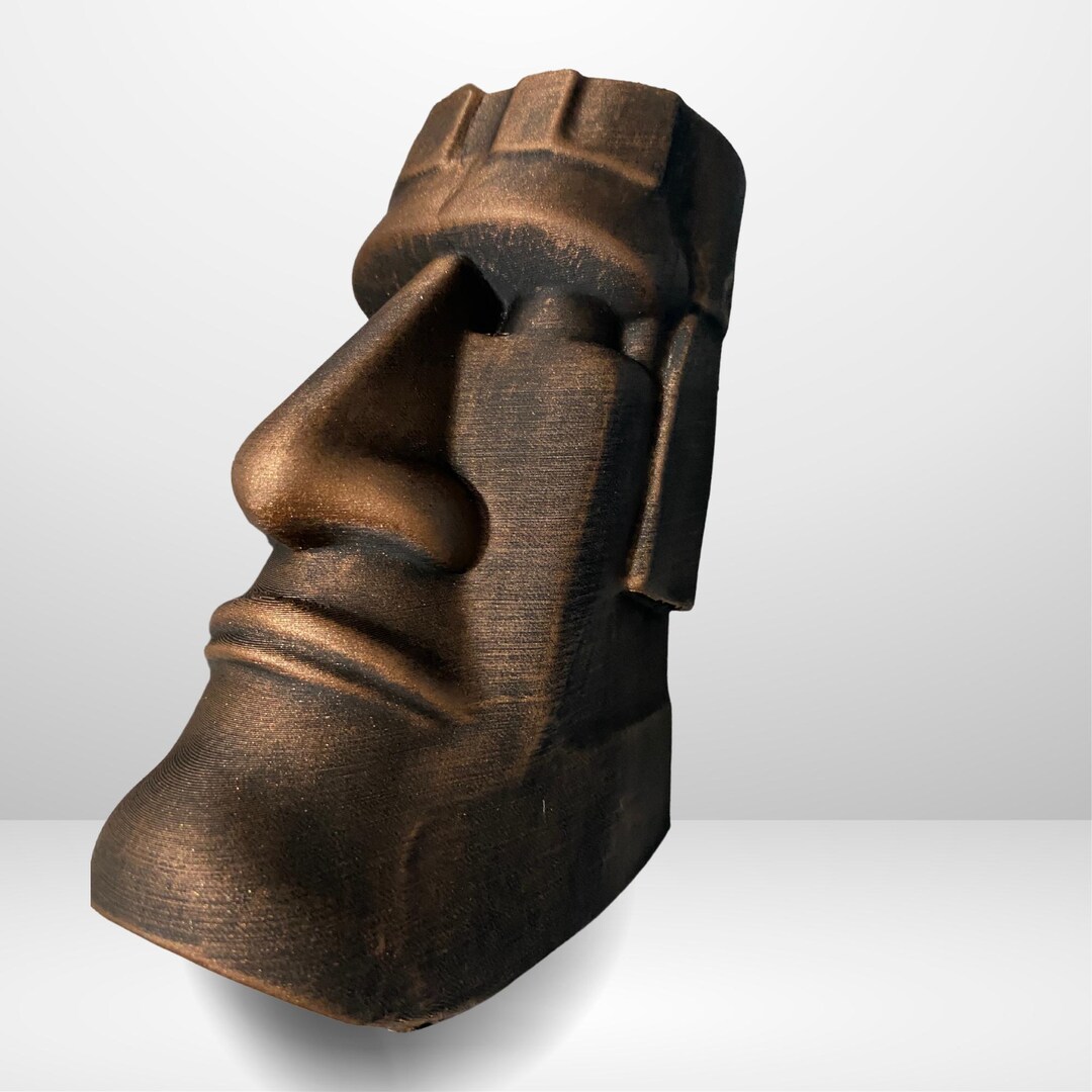Moai Statue - Modern Recreation Art Piece - Hand-painted 3D Printed - Etsy