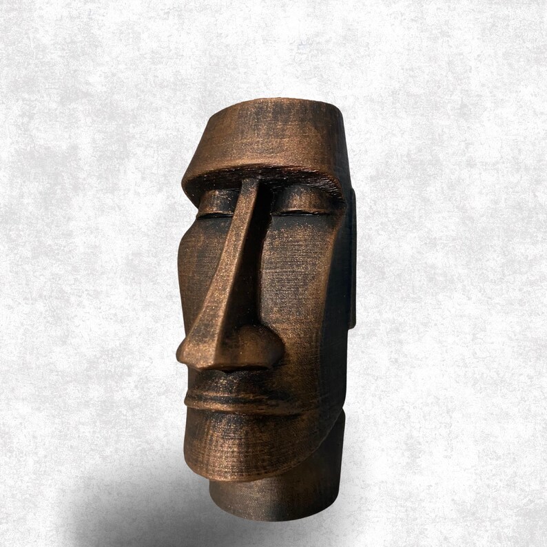 Exquisite Hand-painted Moai Statue – 3D Ancient Art Revival – Unique ...