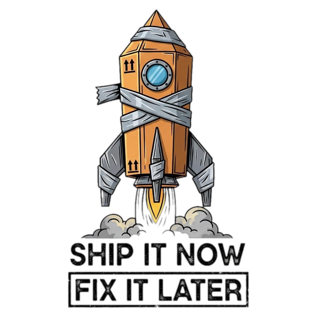 Ship It Now Fix It Later PNG – Funny Startup Entrepreneur Rocket ...